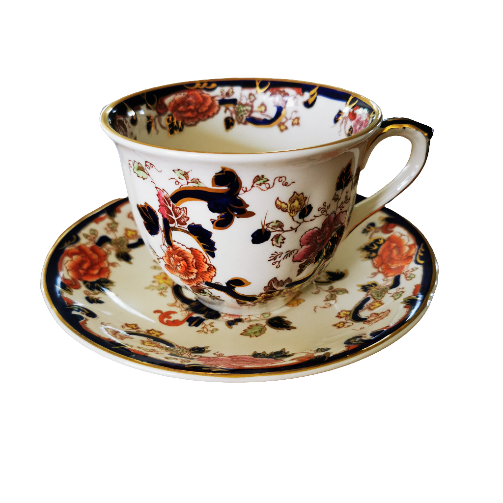 Modern Masons Mandalay blue Ironstone China Breakfast Cup and Saucer ...