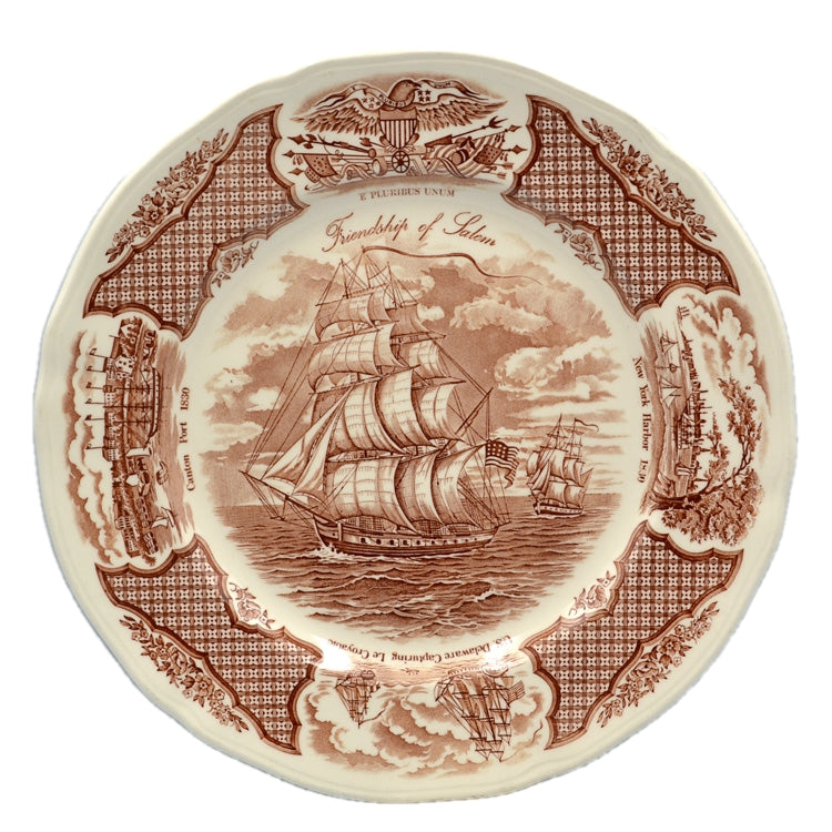Alfred Meakin Brown and White China Fair Winds The Friendship of Salem ...