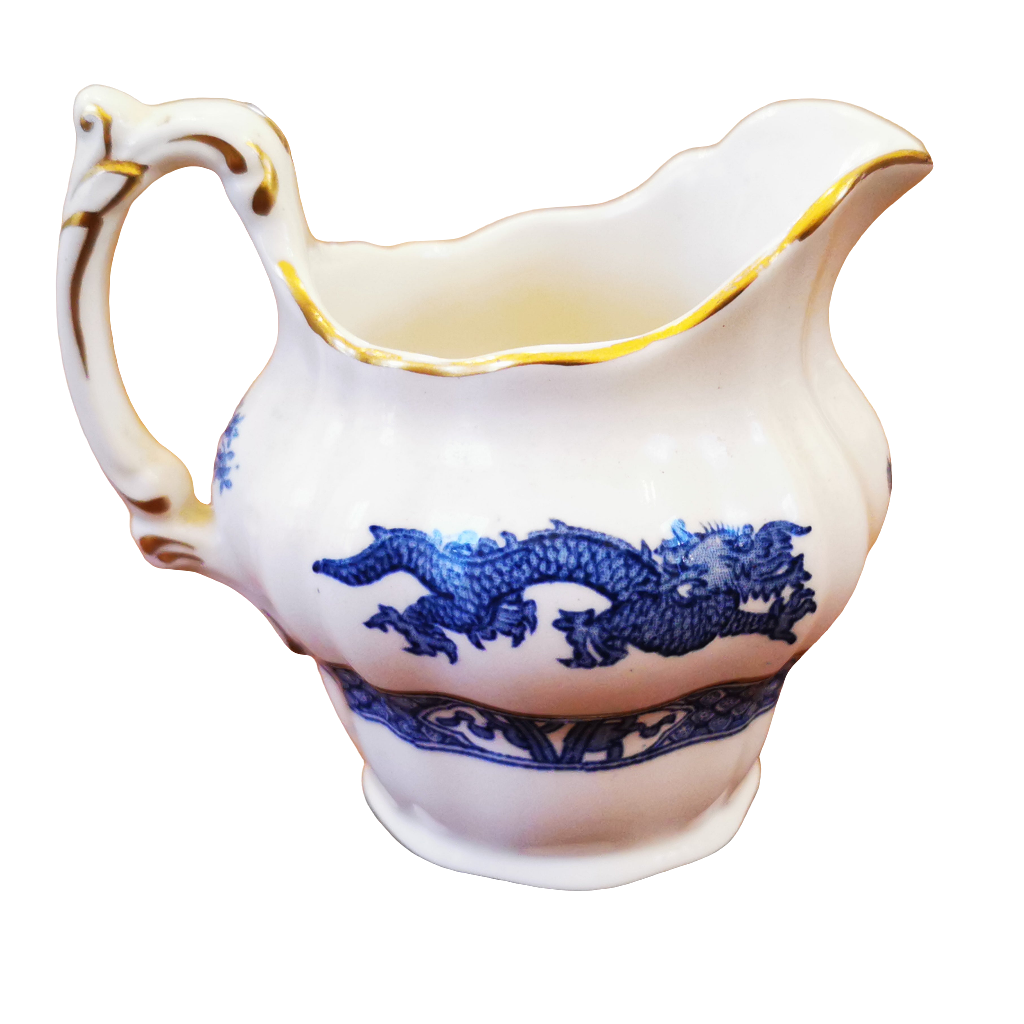Booths Silicon China blue and White Dragon A8029 Quarter-Pint Milk Jug ...