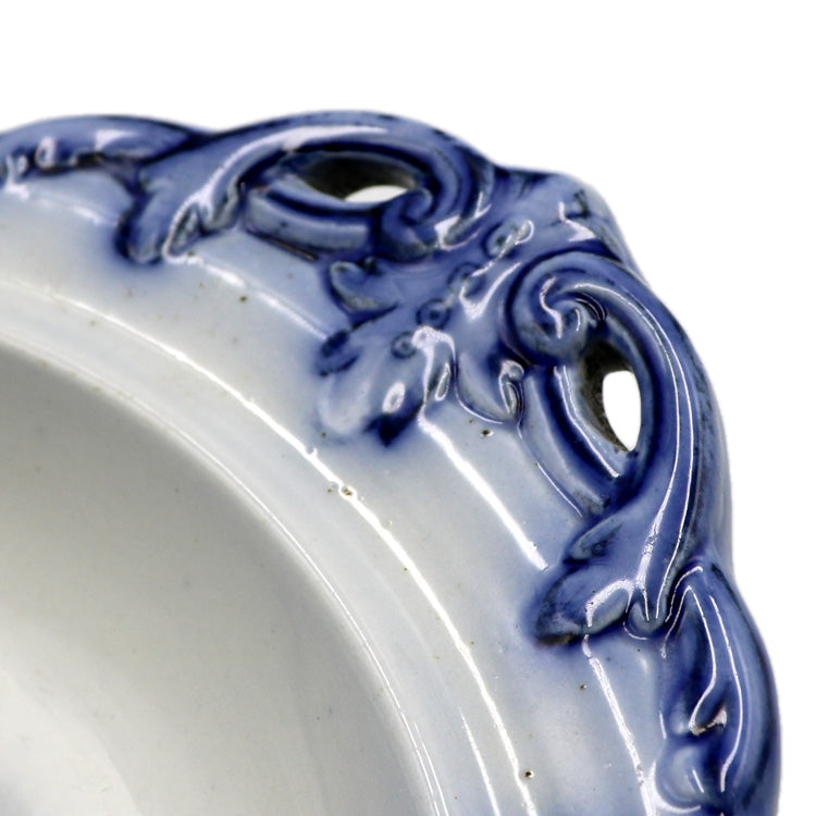 Antique Cauldon Flow Blue & White China Dish – Vintage Farmhouse Antiques