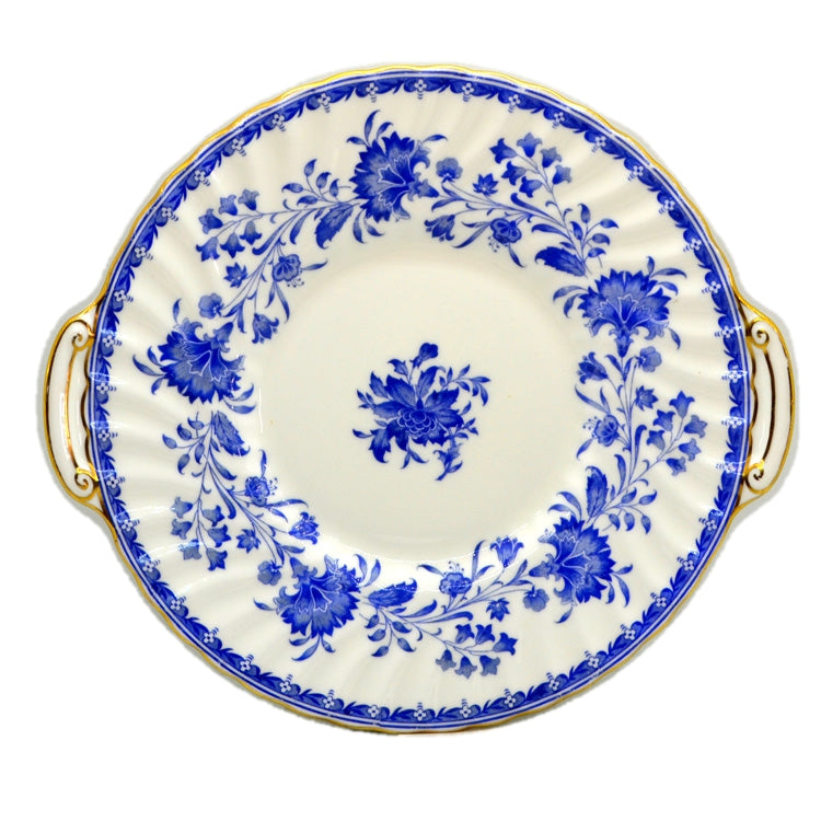 Minton Hardwicke Hall Blue and White China Cake Plate – Vintage ...