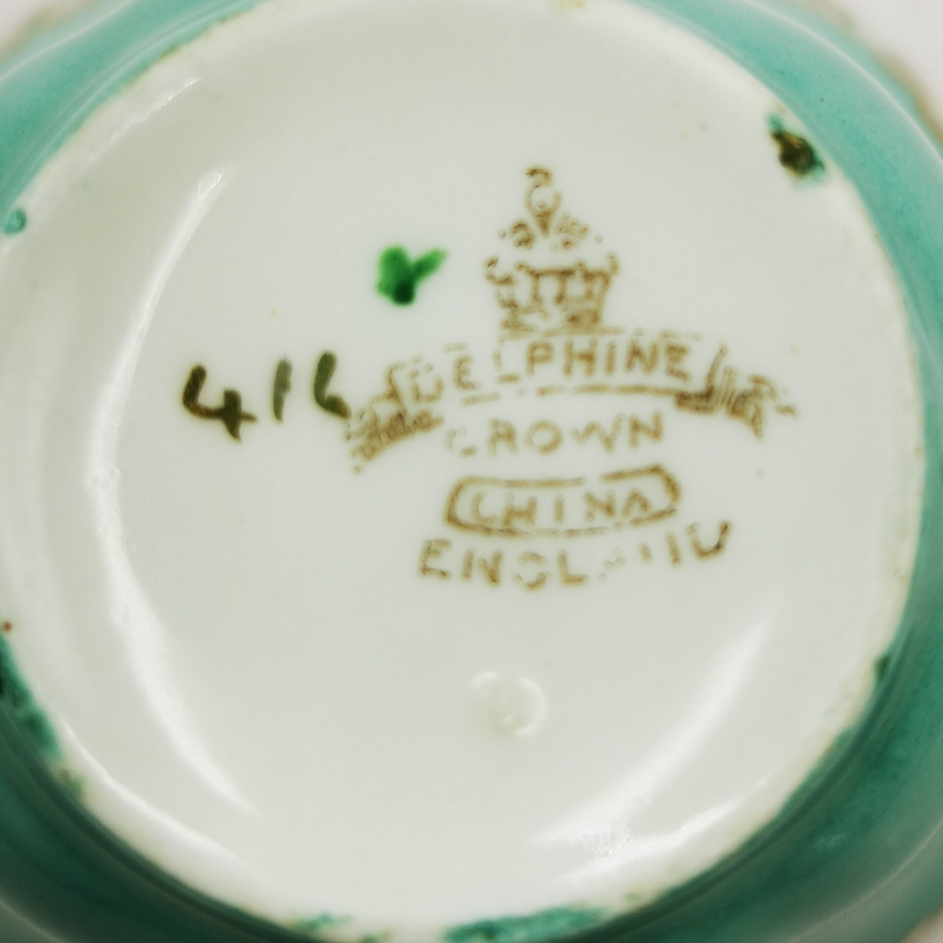 J H Middleton & Co Antique Turquoise 416 Delphine Crown China Cup and ...