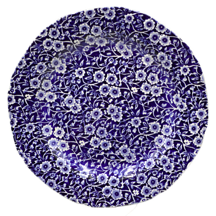 Burliegh Calico Blue and White China 9.5-Inch Dinner Plate – Vintage ...