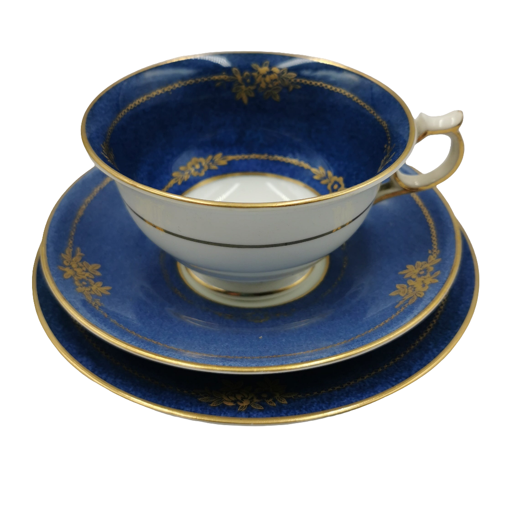 Antique George Jones & Sons Crescent 25781 Blue and White China Teacup ...