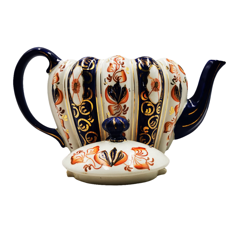 Antique Gaudy Welsh Warwick Teapot – Vintage Farmhouse Antiques