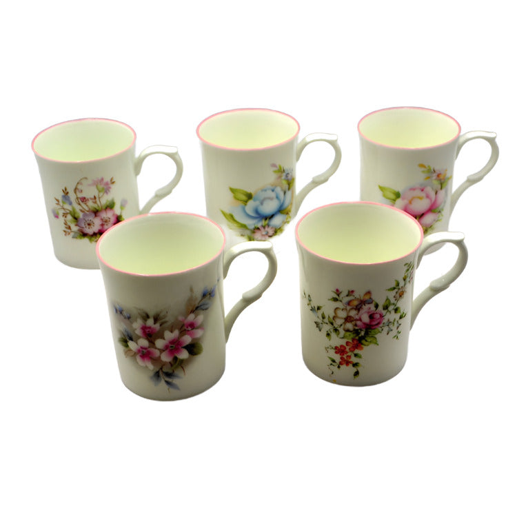 Set of 5 Kingsbury Floral Fine Bone China Mugs – Vintage Farmhouse Antiques