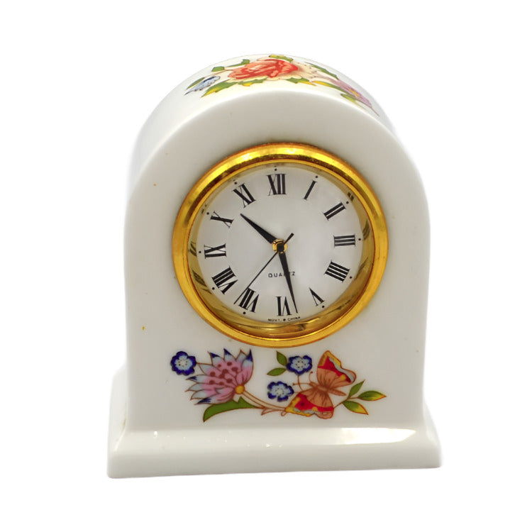 Aynsley China Cottage Garden Minature Mantel Clock – Vintage Farmhouse ...