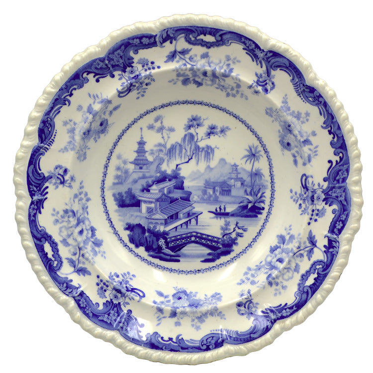 Minton Chinese Marine Soup Plate Blue and White China c1830 – Vintage ...