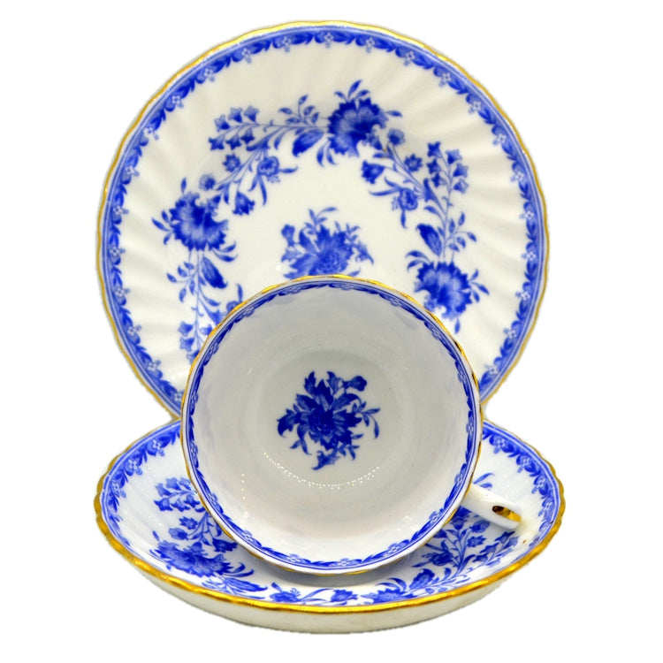 Minton Hardwicke Hall Blue and White China Teacup Saucer & Side Plate ...