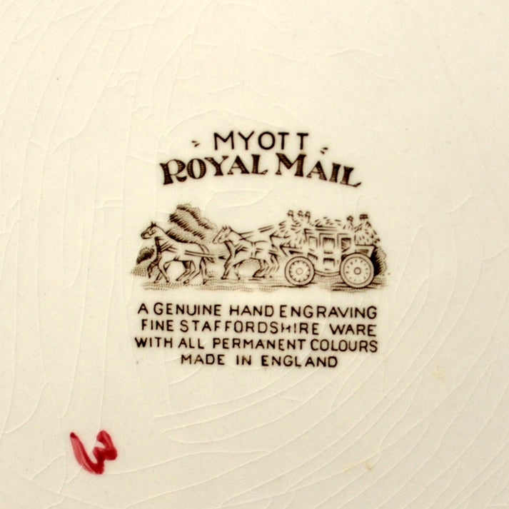 Myott Royal Mail Ironstone China Coloured Dinner Plate – Vintage ...