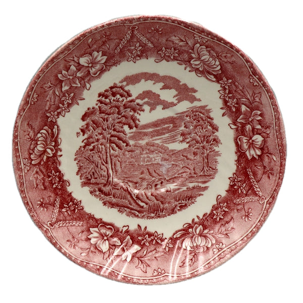 Barratts Red and White China Old Castle Saucer c1950 – Vintage ...
