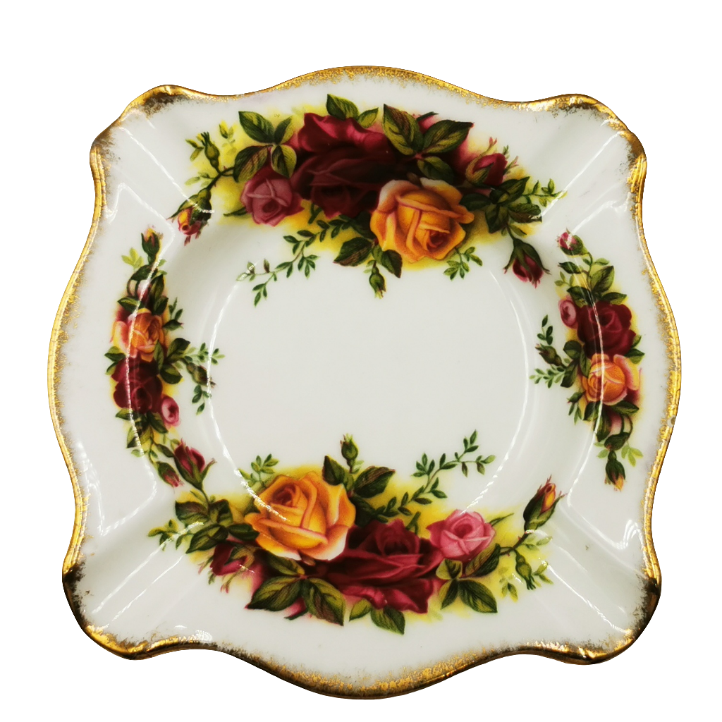 Royal Albert China Old Country Roses Square Ash Tray 1962-1972 ...