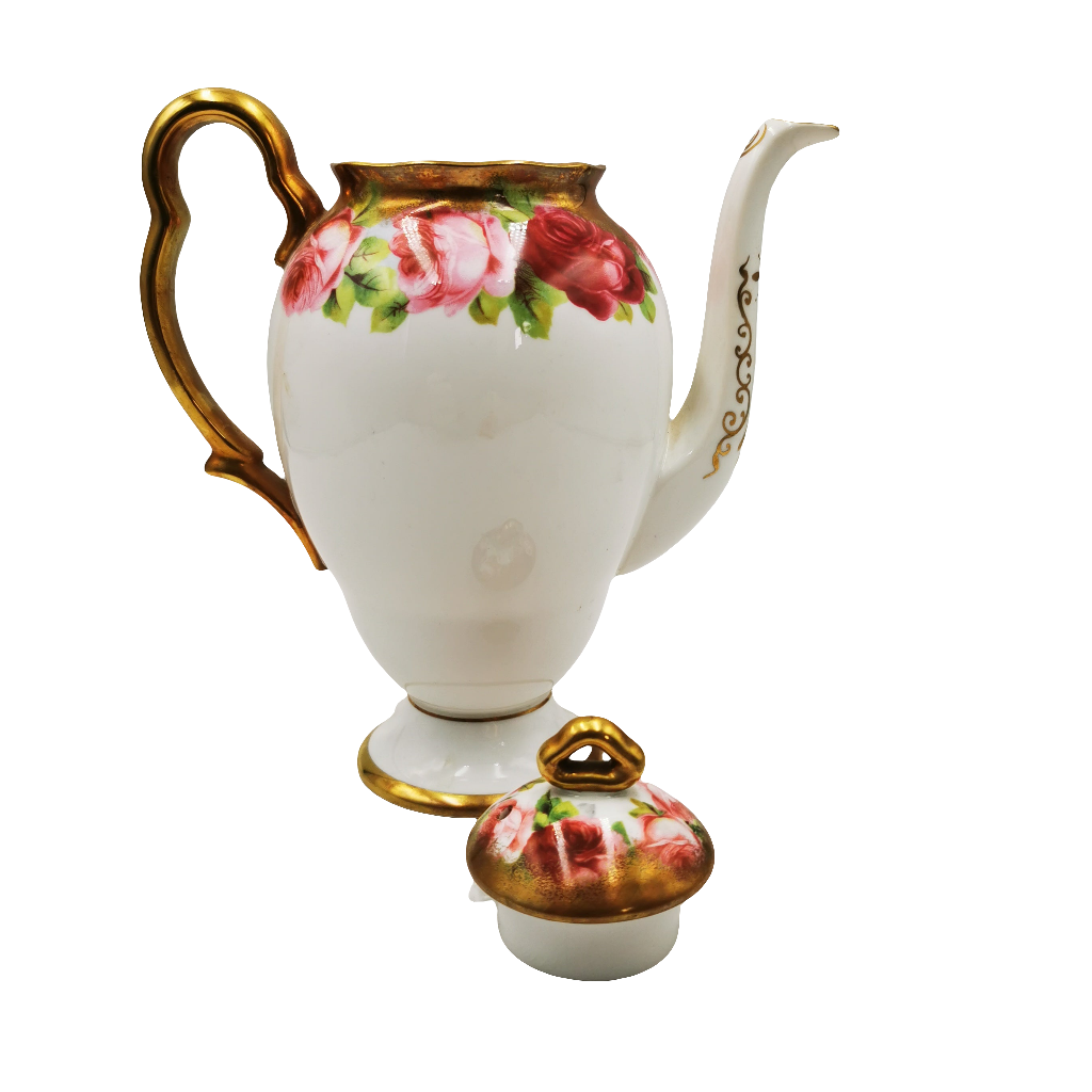 Royal Albert Old English Rose China Coffee Set – Vintage Farmhouse Antiques
