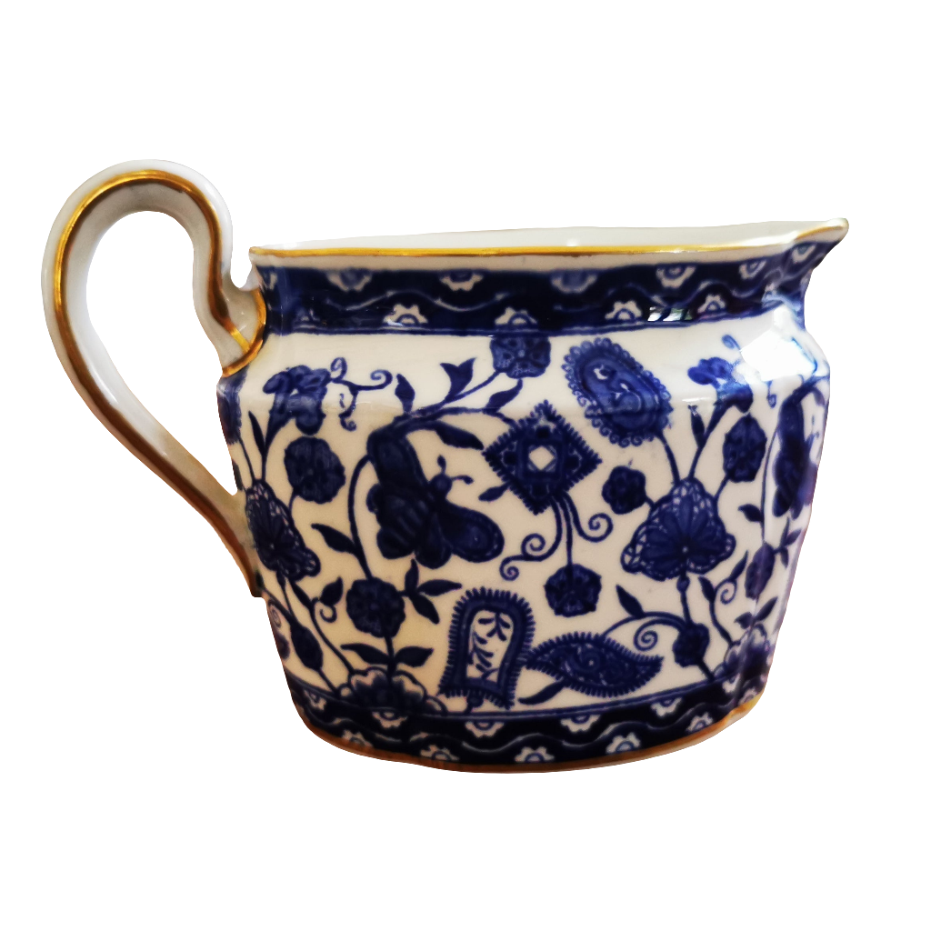 Royal Crown Derby China Blue Wilmot Half-Pint Milk Jug – Vintage ...