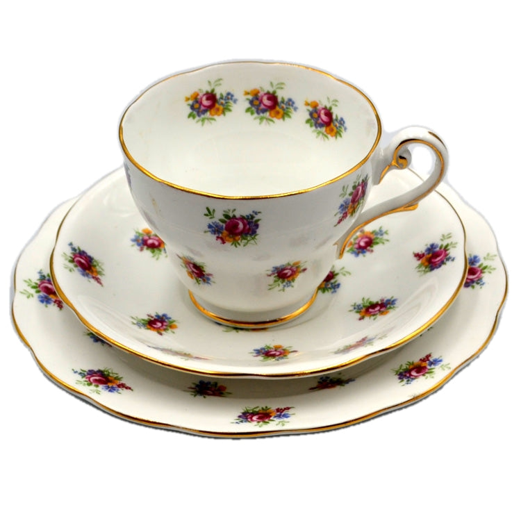 Royal Standard Bone China Floral Bouquet 502 Teacup Saucer and Side Pl ...