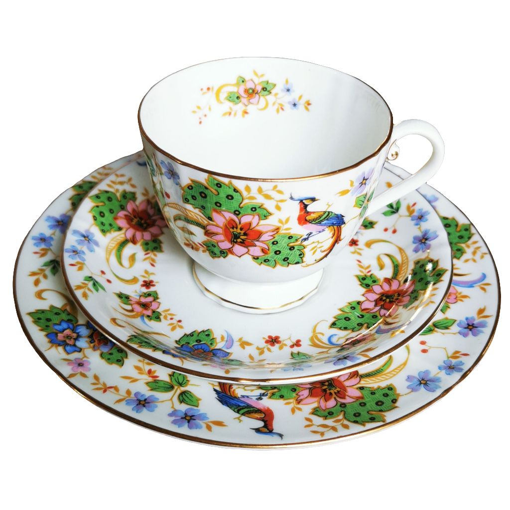 Royal Worcester Porcelain China Melrose 1201 Teacup Trio – Vintage ...