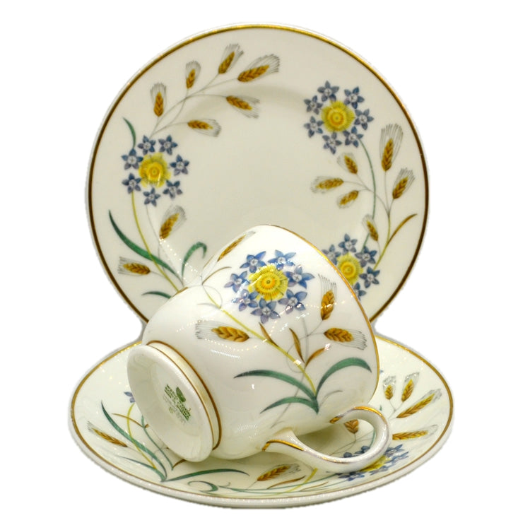 Wedgwood China Wheatear W4051 Teacup Saucer and Side Plate Trio ...