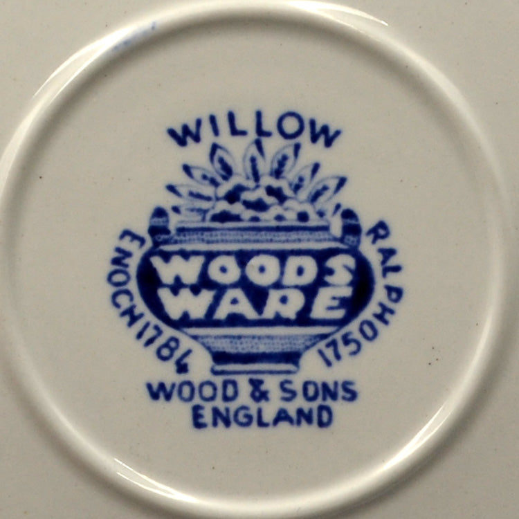 Woods Ware Willow Blue and White China Side Plate – Vintage Farmhouse ...