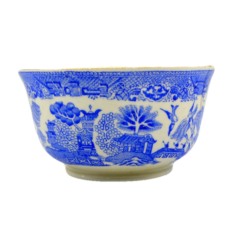 Heathcote Powder Blue and White Willow China Sugar Bowl – Vintage ...