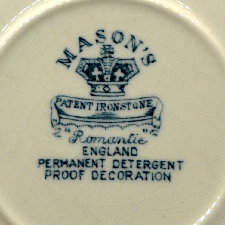 Masons Blue and White China Romatic Saucer – Vintage Farmhouse Antiques