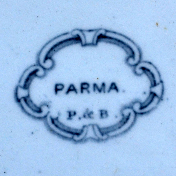 Antique Powell & Bishop Parma Grey and White China Platter – Vintage ...