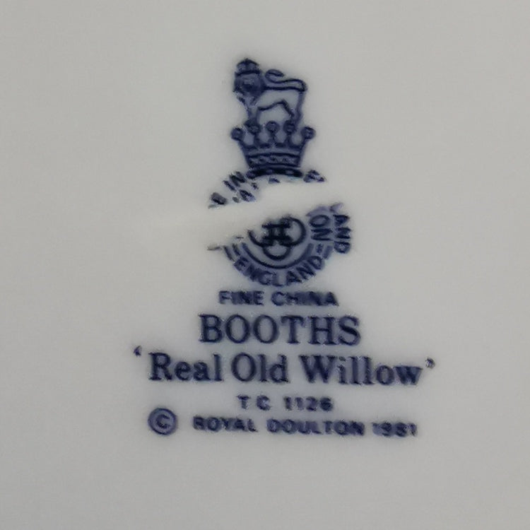 Royal Doulton Booths Real Old Willow Blue and White China Large Dinner ...