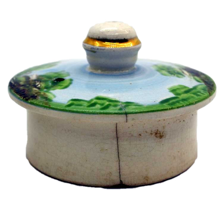 Large English Salopian transfer ware china Teapot circa 1890's 3 pint ...