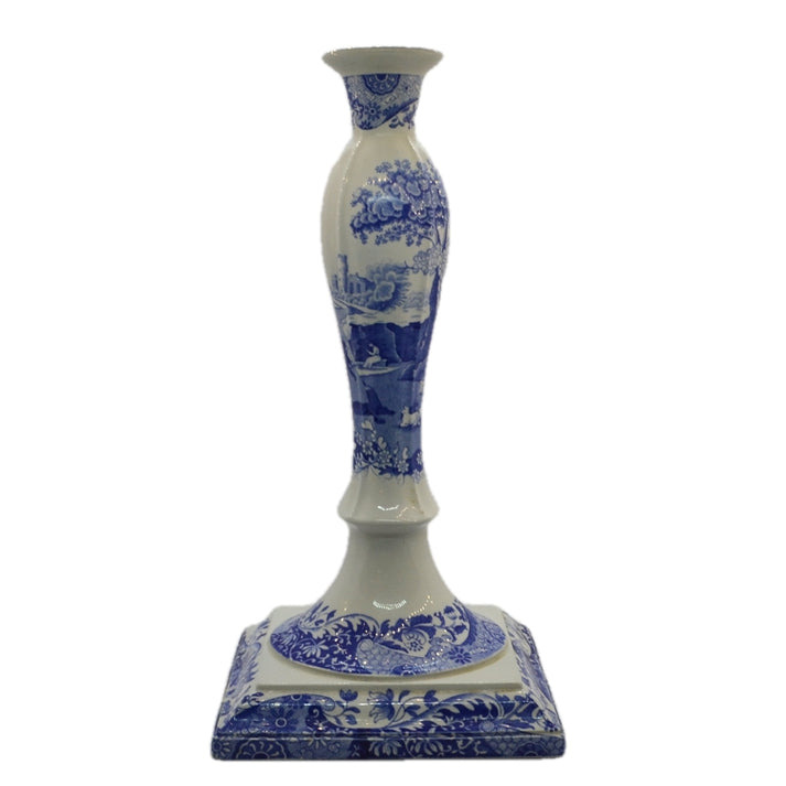 Spode Blue Italian large candlestick 13" Made in England S1623 ...